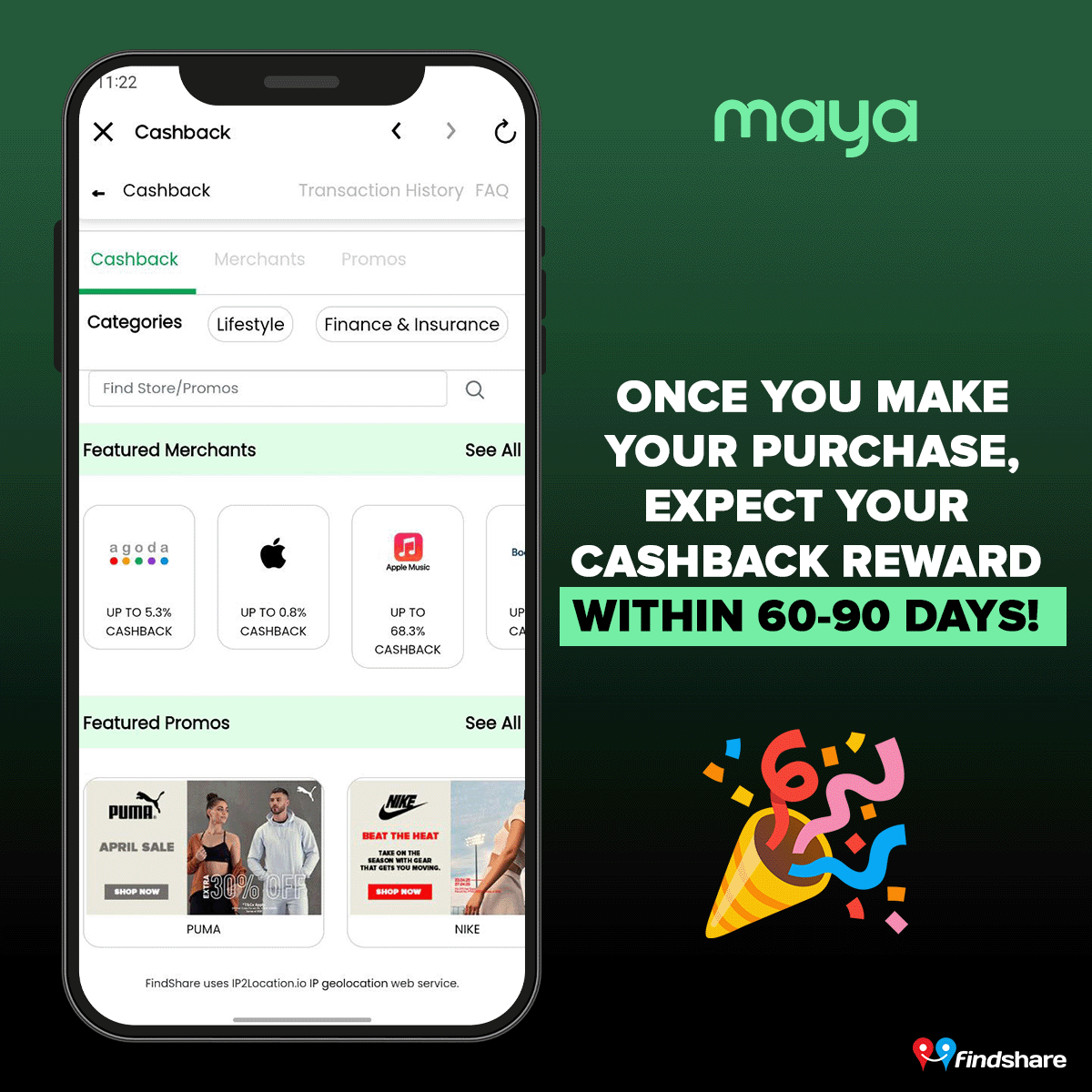 MAYA Cashback by FindShare - Findshare